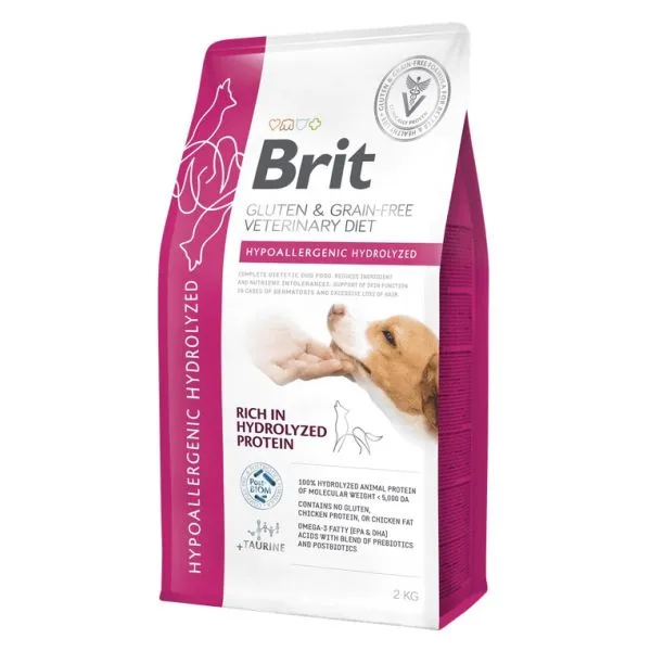 Brit Veterinary Diets GF dog Hypoallergenic Hydrolyzed 2 kg | ABC-ZOO